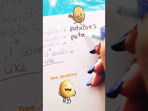 How to Say Potatoes in 3 Different Languages. 🥔 🥔 #arabic #french #writing #languages #egyptian