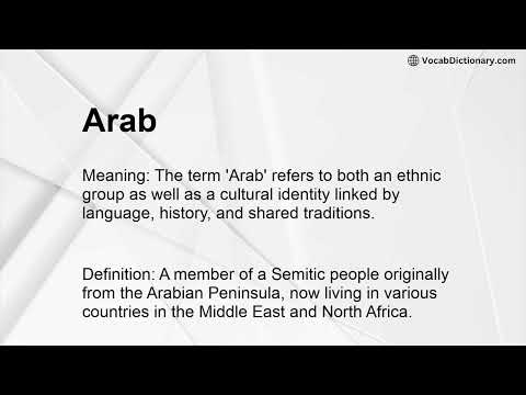 Arab Meaning
