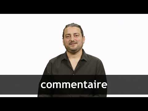 English Translation of “COMMENTAIRE” | Collins French-English Dictionary
