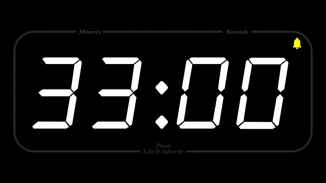 33 MINUTE - TIMER & ALARM - Full HD - COUNTDOWN