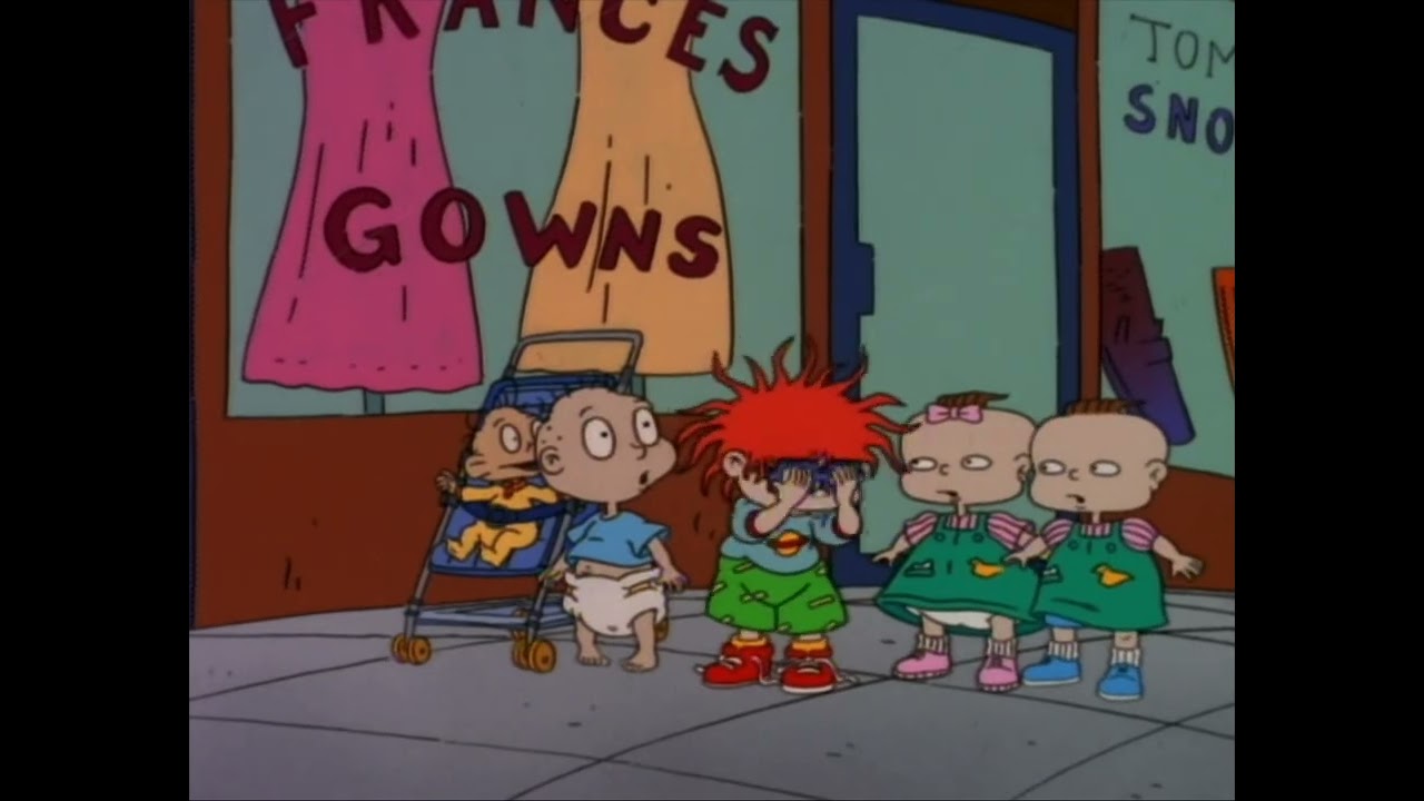 Dylan Pickles III pulls•yanking Thomas Malcolm Pickles's diaper