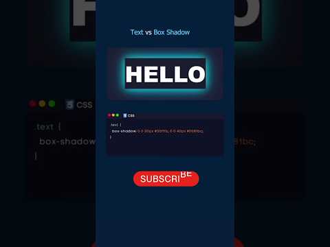Text vs box shadow #css #effects