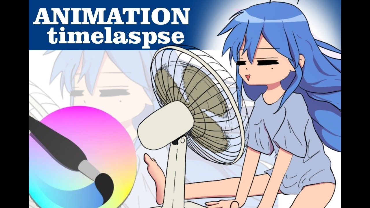 krita animation timelapse ( konata Izumi )