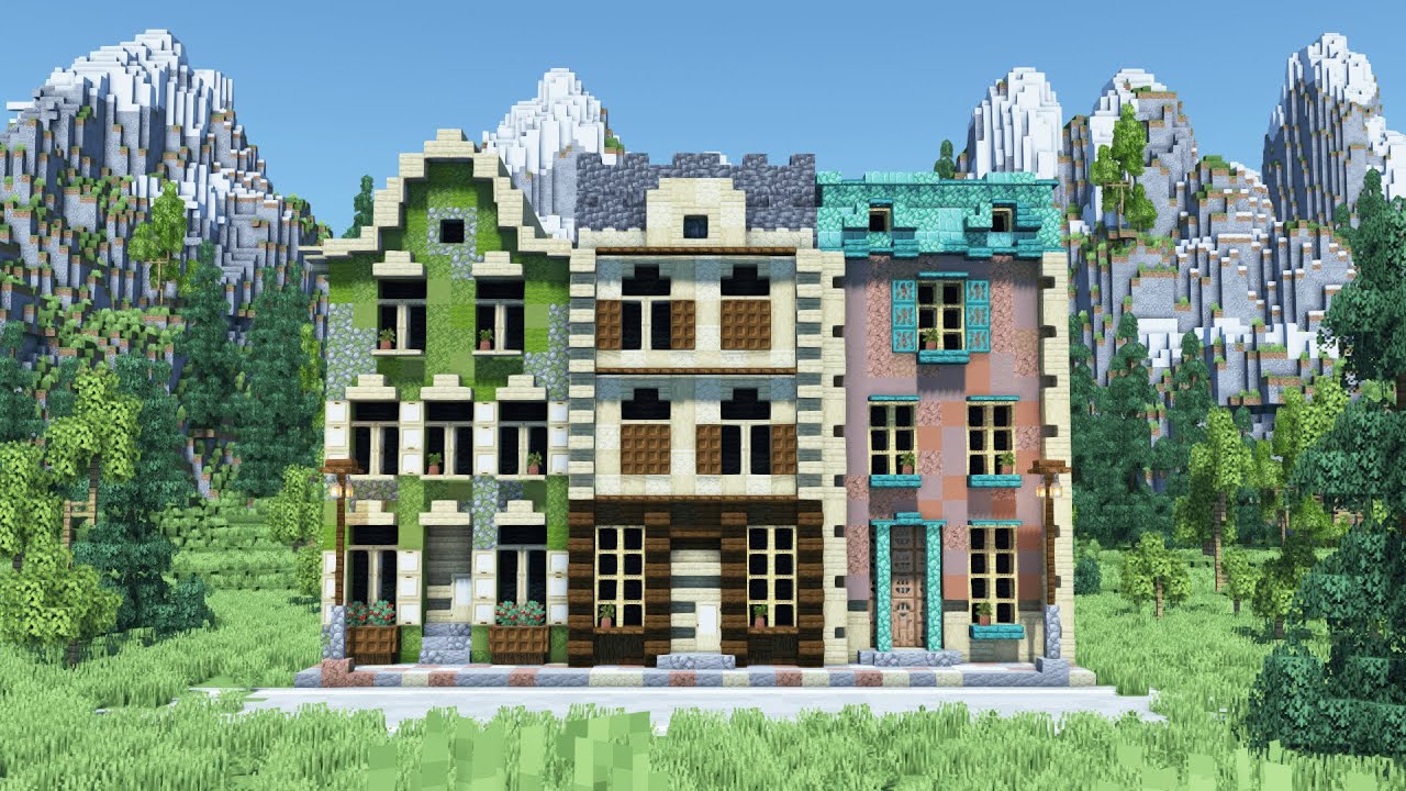 How To Build A Classical Townhouse In Minecraft! V2 | Minecraft Building Tutorial