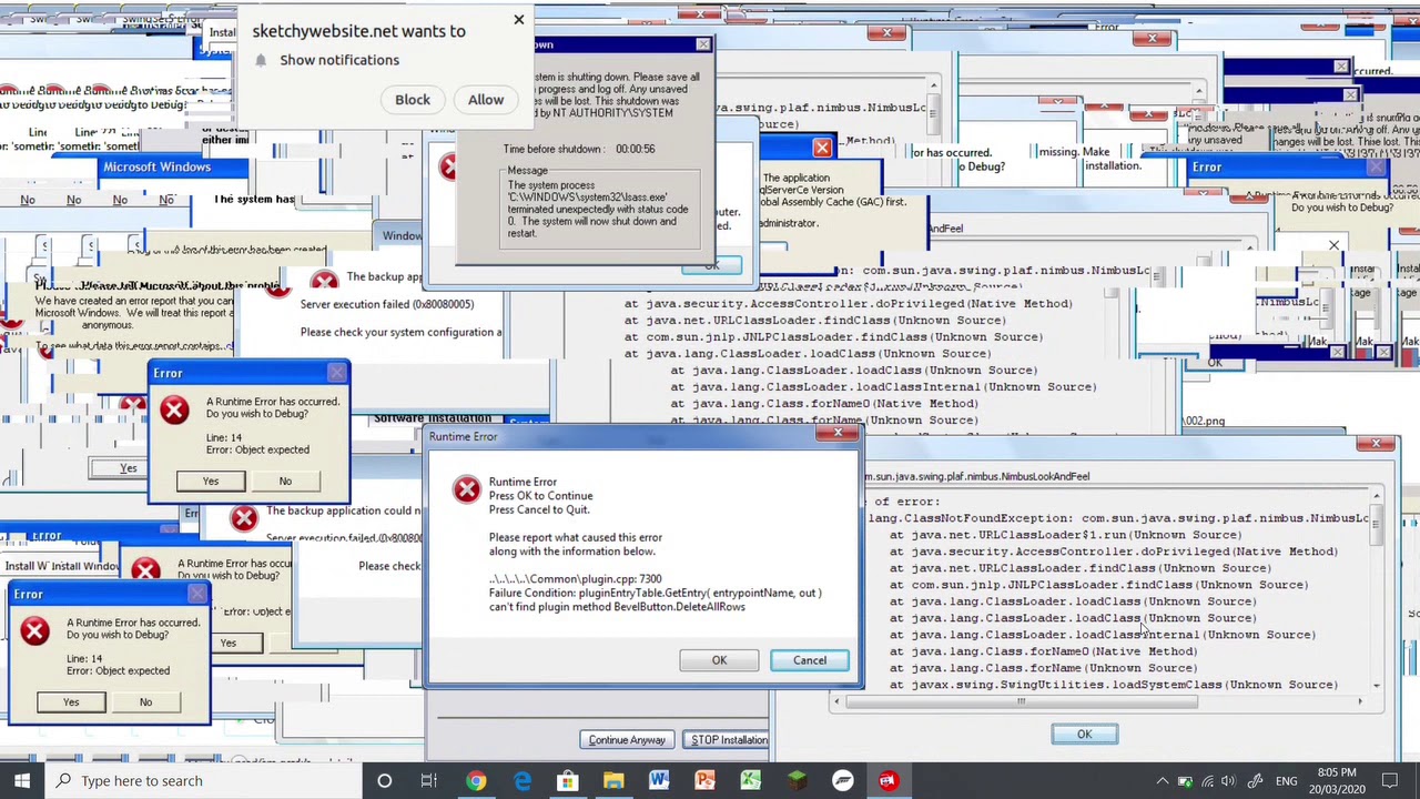 Windows Error Message Meme