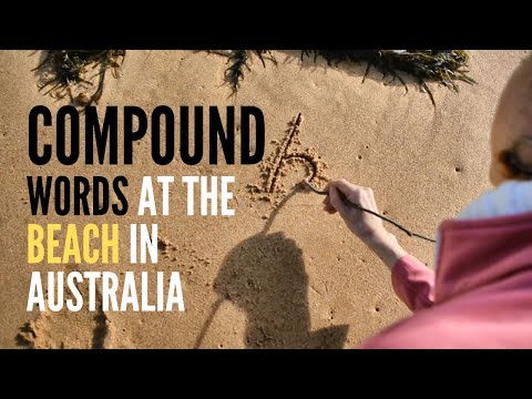 SEA SAND BEACH SKY COMPOUND WORDS - in the sand at the Beach!
