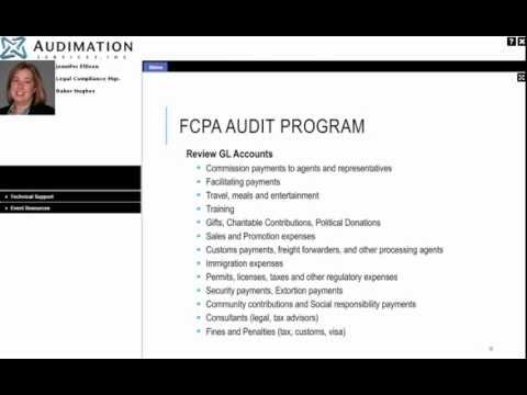 Webcast | FCPA Compliance Auditing Using IDEA Data Analysis … – James's ...