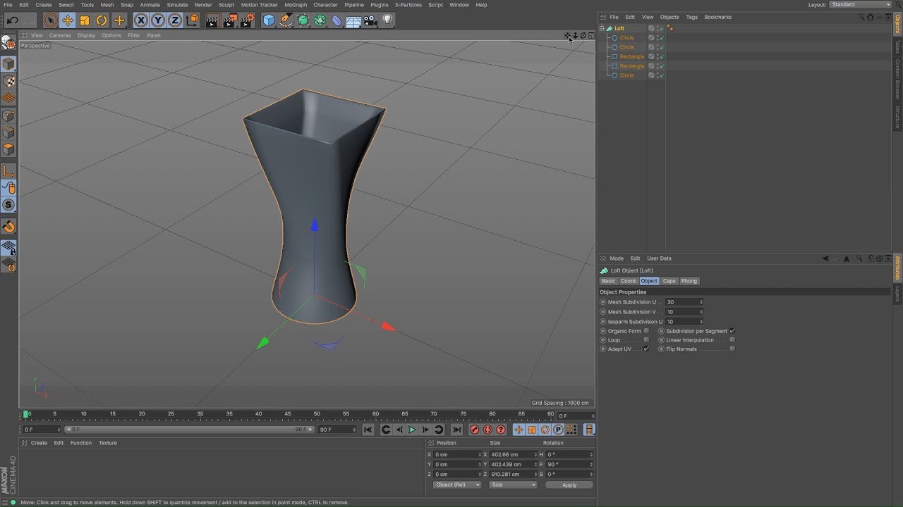 Cinema 4D QuickStart 10 - Spline Modelling