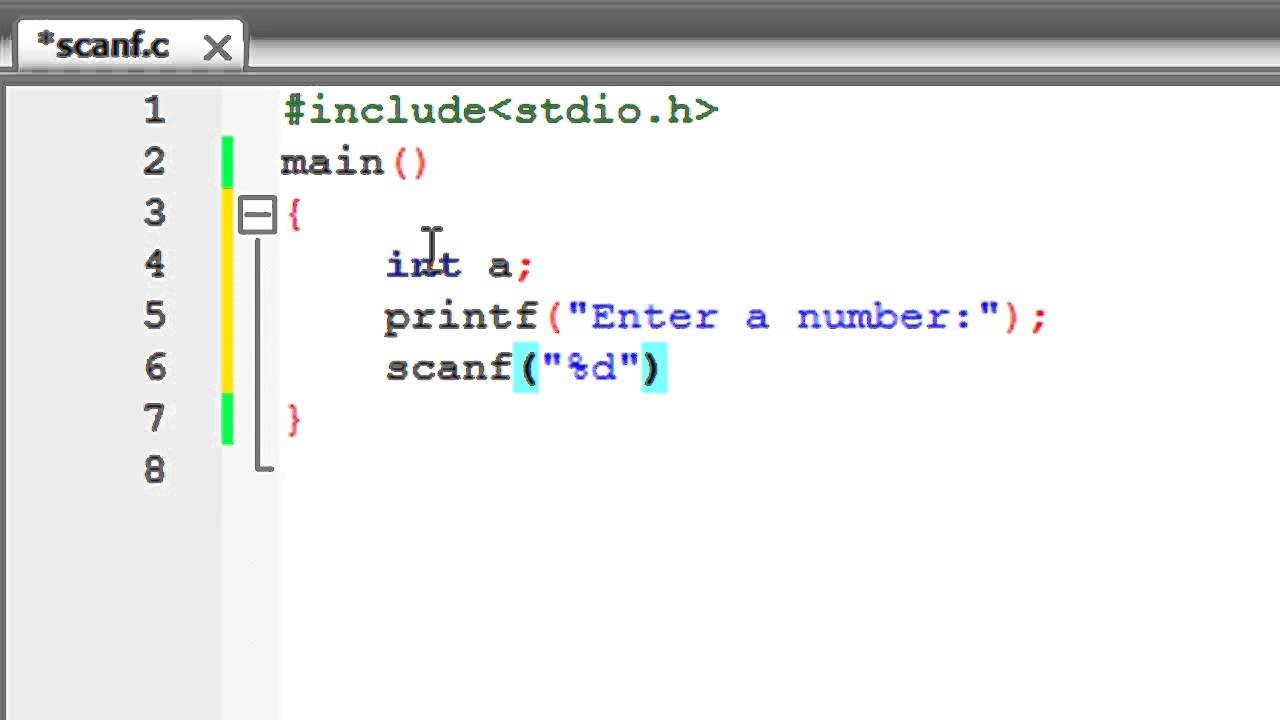 C Programming Tutorial-6: Receive Input from Users Using scanf()