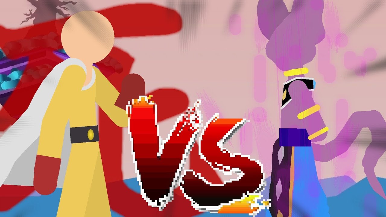 Saitama VS Beerus (Stick Nodes Animation) - One Punch Man VS Dragon Ball Super