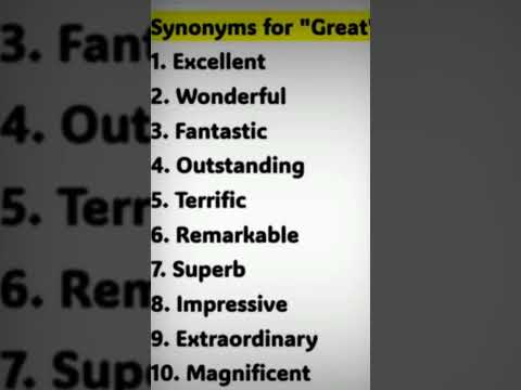 Synonyms for Great #englishlanguagetest #english