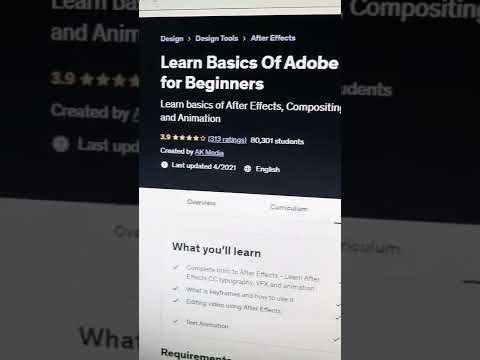 Learn Basics Of Adobe After Effects CC 2022 for Beginners - Udemy Free Course