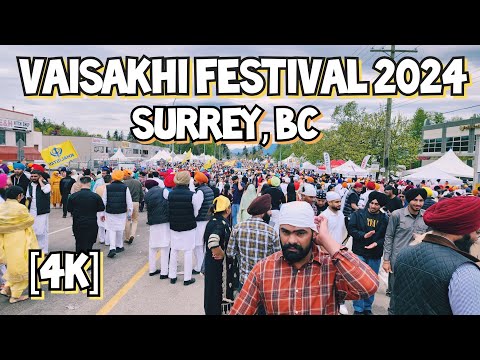 [4K] 🇨🇦 Surrey Vaisakhi Festival 2024 [Part 1]  | Nagar Kirtan | Khalsa | Surrey, BC, Canada