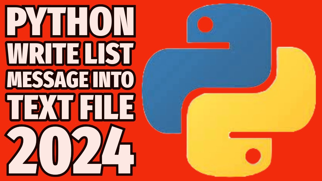 Python Code Example: Write List Text To Text File 2024