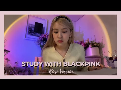 BLACKPINK Rosé Study with Me (No music, with whispers, white noise ASMR)