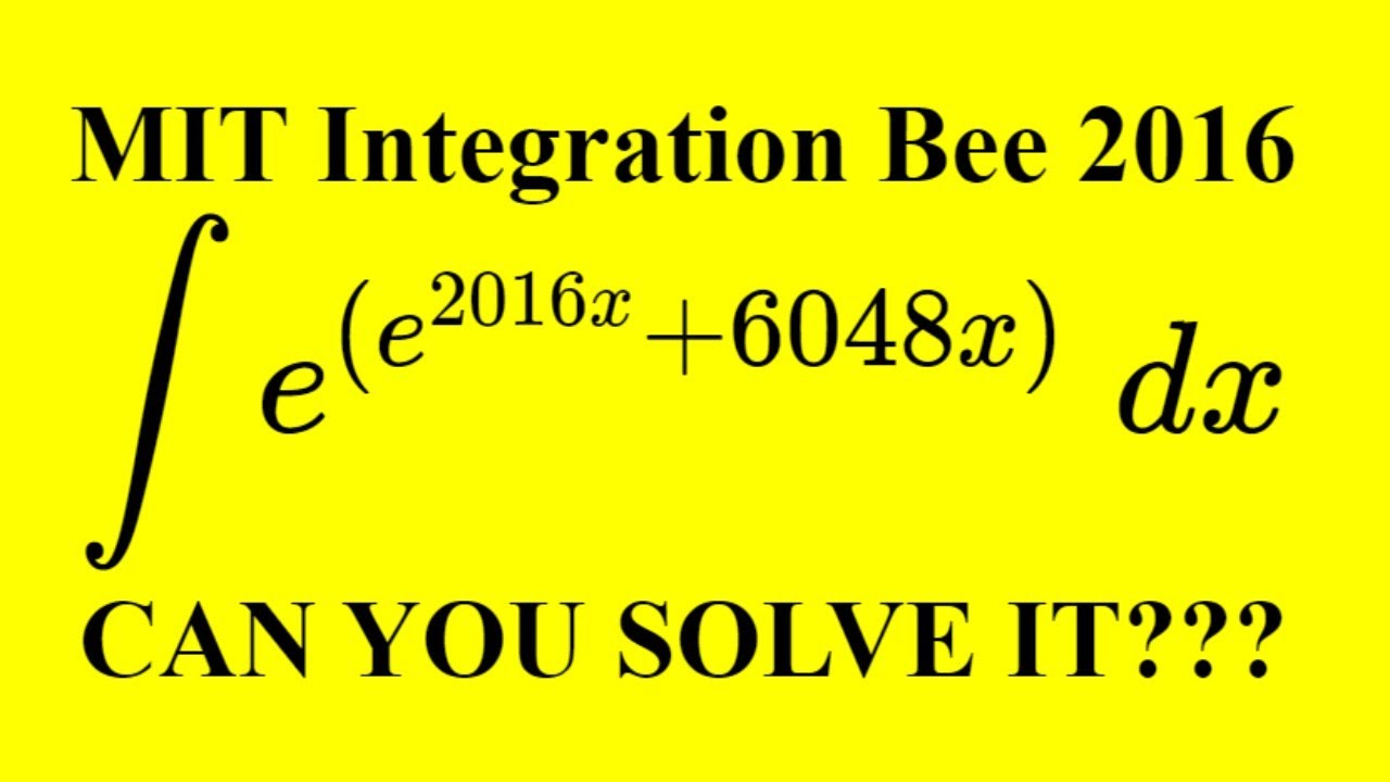 MIT Integration Bee 2016 #17