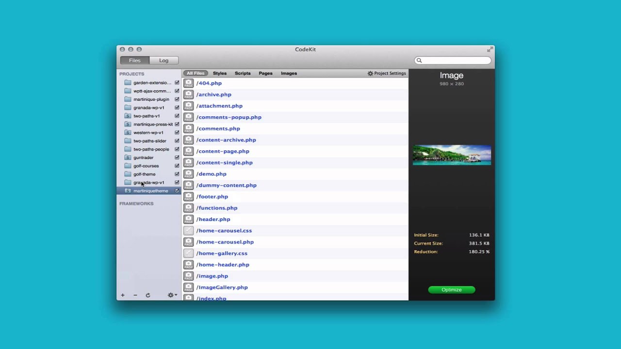 Project Settings in CodeKit