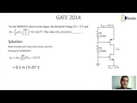 MOSFET Numerical Problems 4 Explained - GATE Analog Circuits Concepts Video Lecture - Analog ...