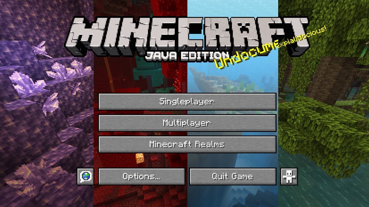 Title Screen Evolution in Minecraft