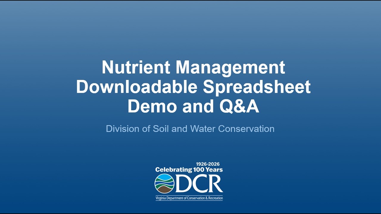 Nutrient Management Downloadable Spreadsheet Demo and Q&A