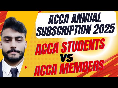 ACCA Annual Subscription Fee Updates for 2025