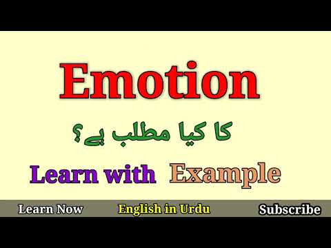 Emotion Meaning in Urdu