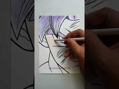Drawing Goku Mastered Ultra Instinct Face