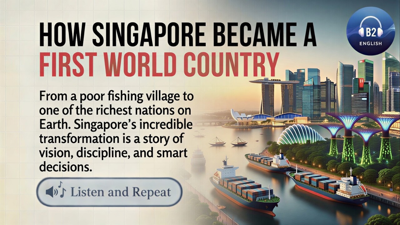 The Success Story of Singapore || English Shadowing Practice 🎧