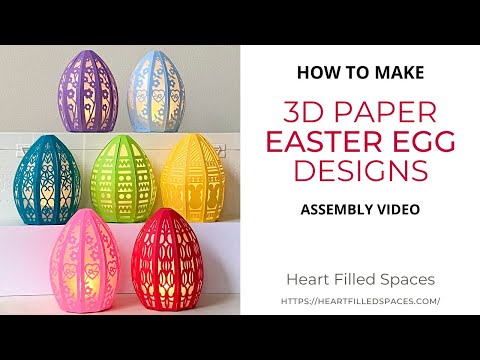 How To Make 3D Paper Egg Designs with 6 Easter Egg SVG Files
