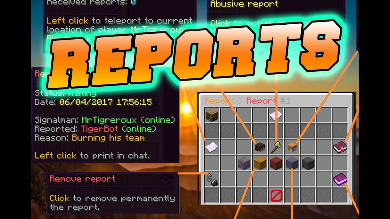 Minecraft Report Plugin