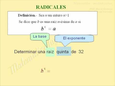 Raiz enesima de un numero | olearyanyoryzambrano