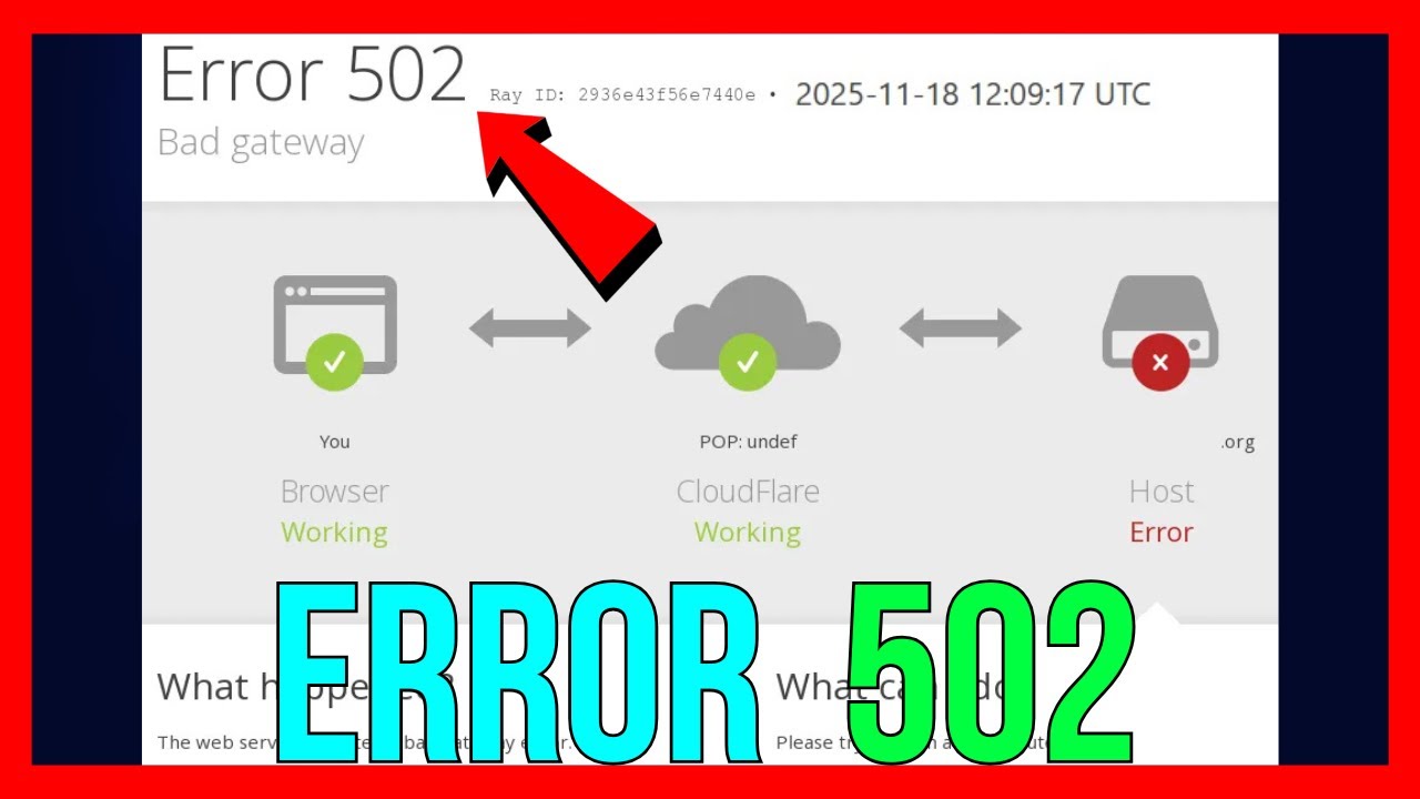 Cloudflare Bad Gateway Error Code 502 | Cloudflare Error 502 Bad Gateway