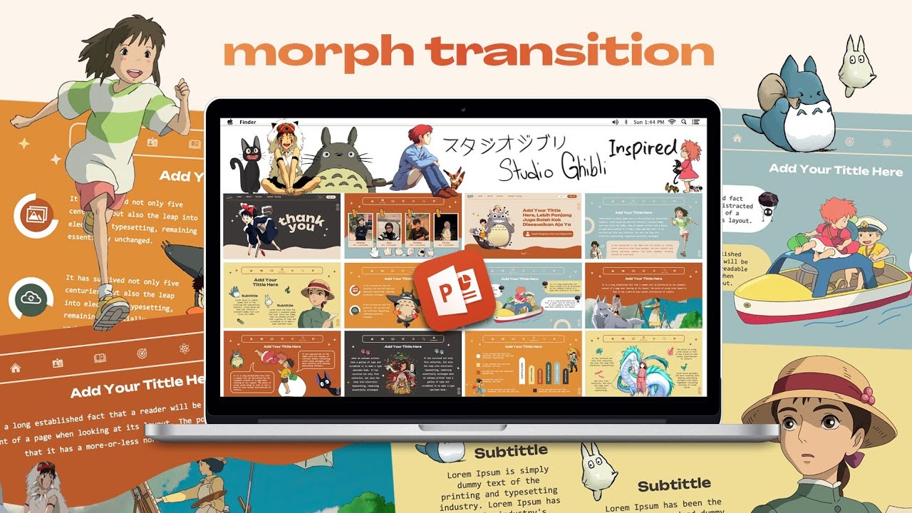 🦊✨️Studio Ghibli Inspired Powerpoint Template for School Presentation by Ree Studies | FREE DOWNLOAD