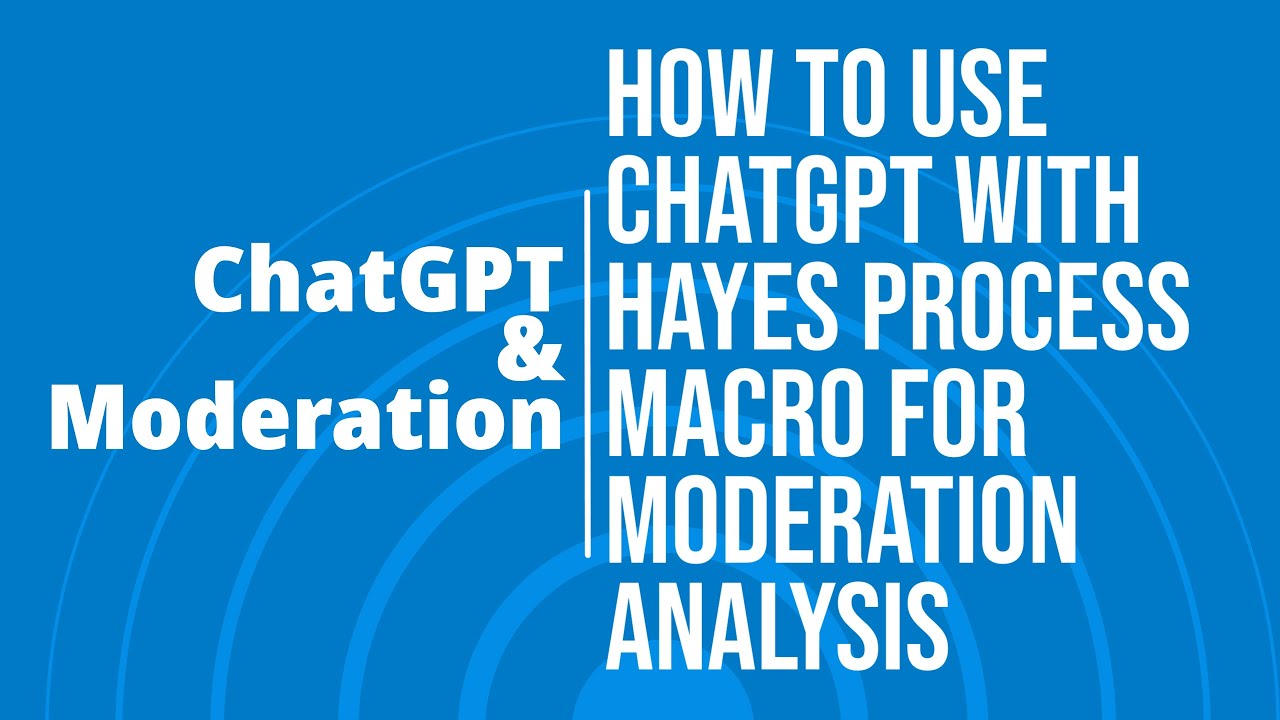 Moderation Analysis with #ChatGPT and Hayes Process Macro using #SPSS  (Model 1)