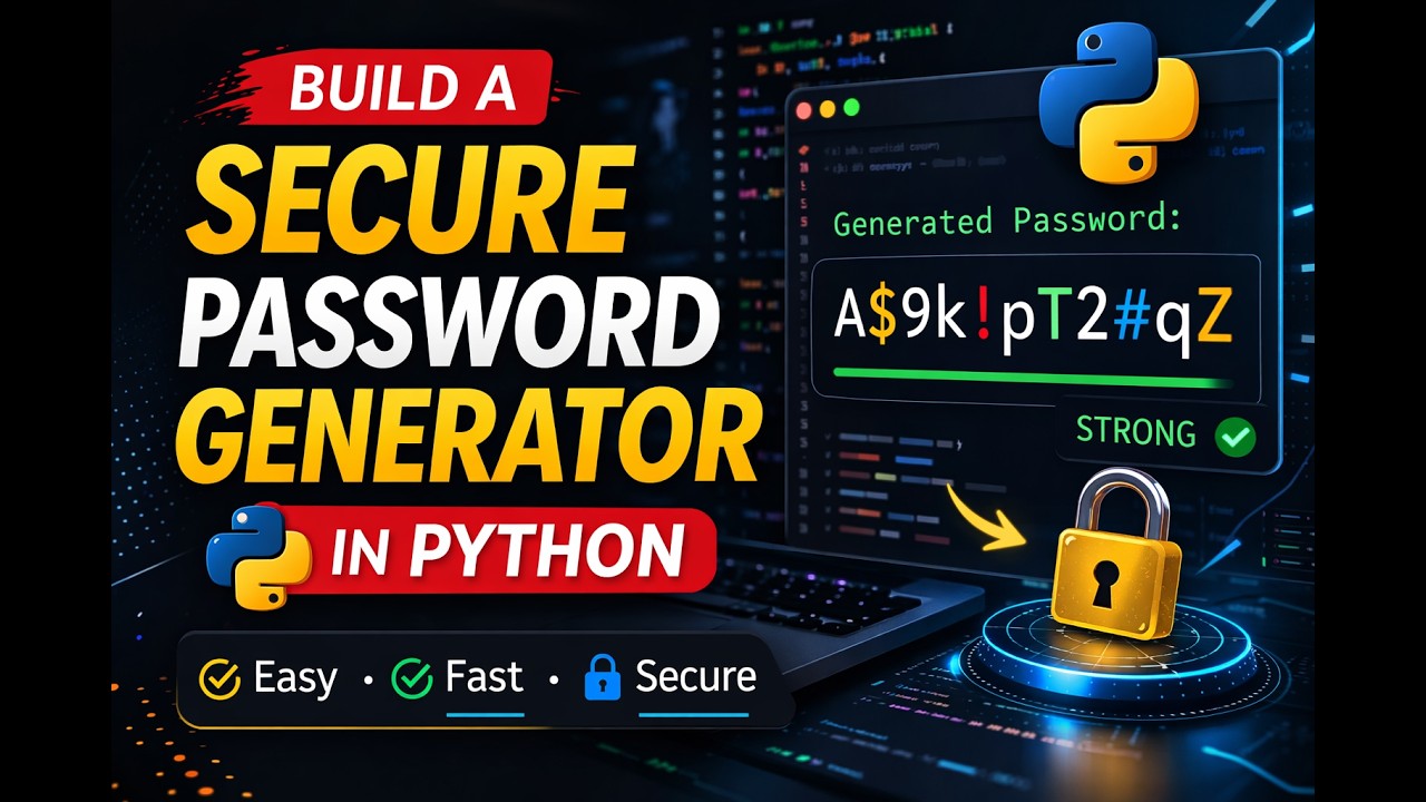 Build a strong password generator using python(Beginner project)