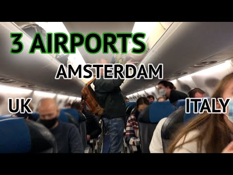 European Flights During Covid - UK to Amsterdam to Italy
