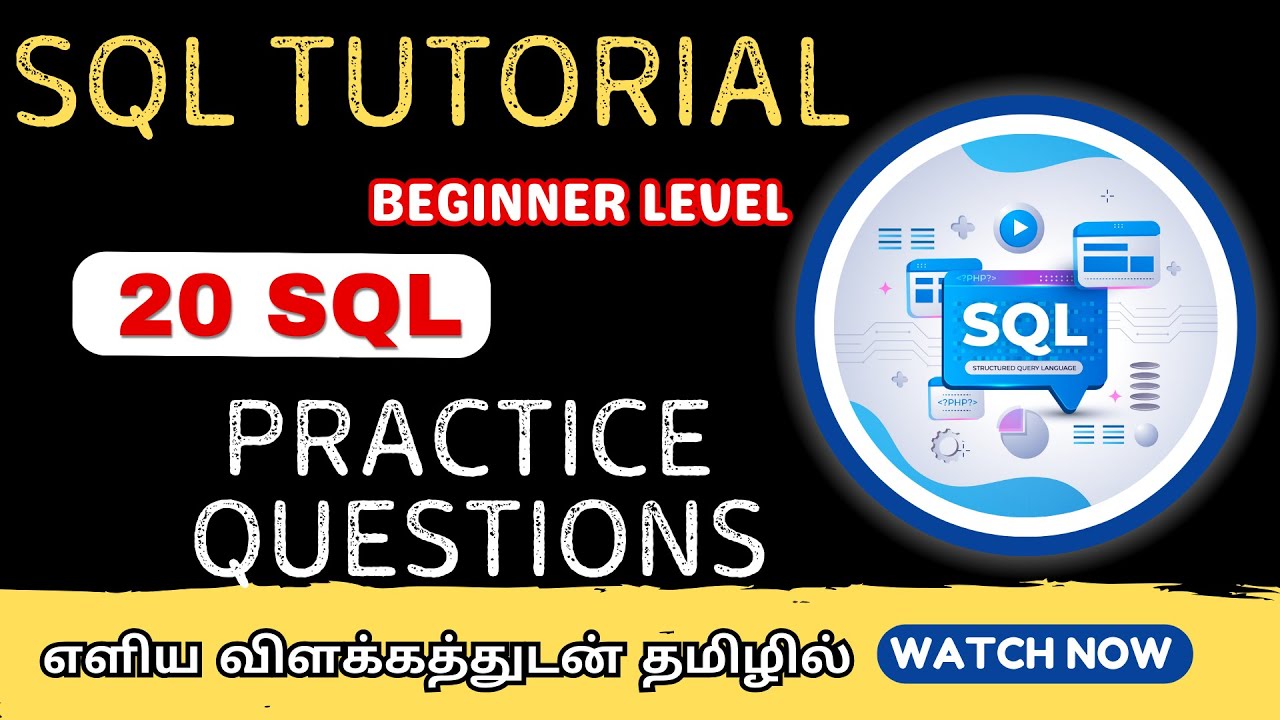 20 SQL Practice Questions | Practice Solving INTERMEDIATE SQL Queries | SQL tutorial for beginners