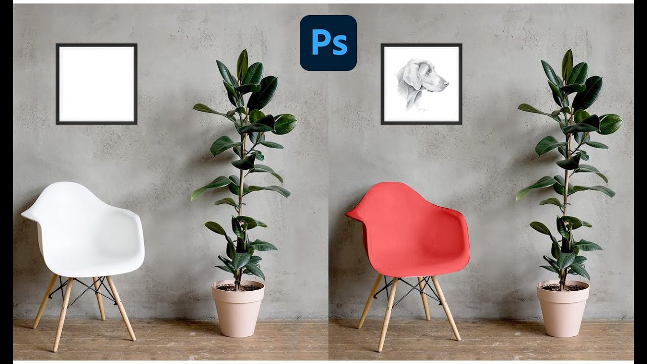 Wall Frame Mockup in Photoshop | @MockupDesignArt