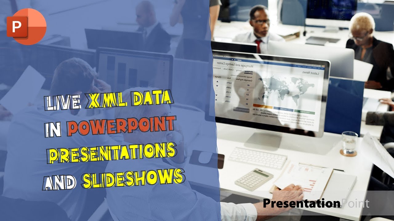 Live XML data in PowerPoint presentations and slideshows