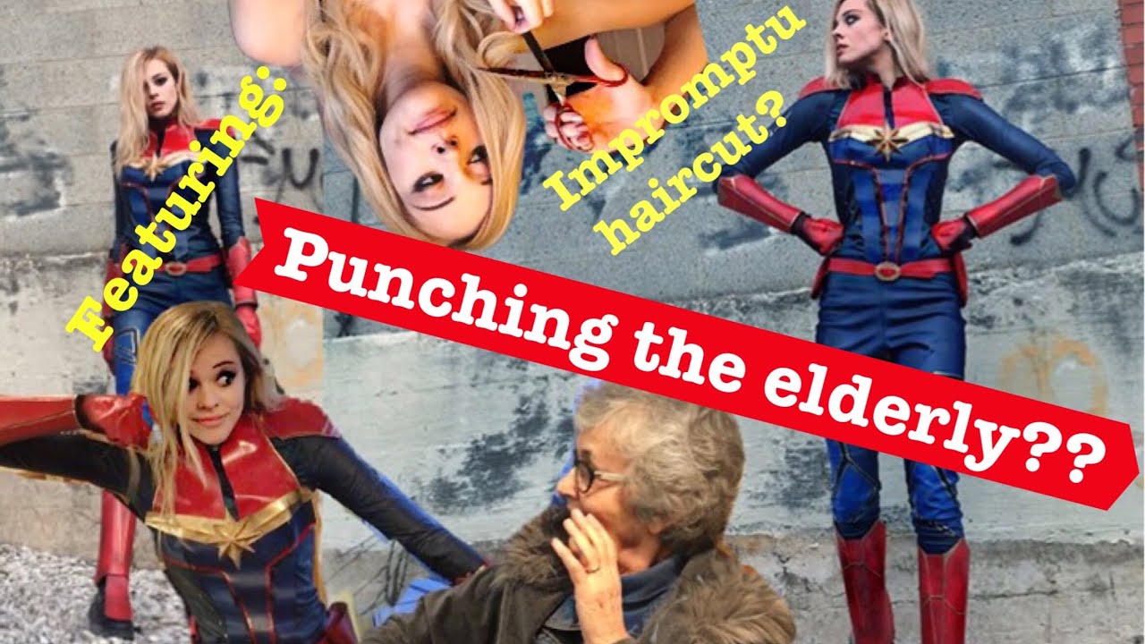 DIY Captain Marvel Costume (Ft. Punching an old lady)