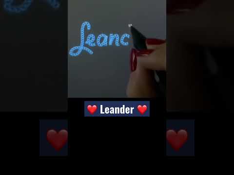 LEANDER (Calligraphy video) #calligraphy #name #leander