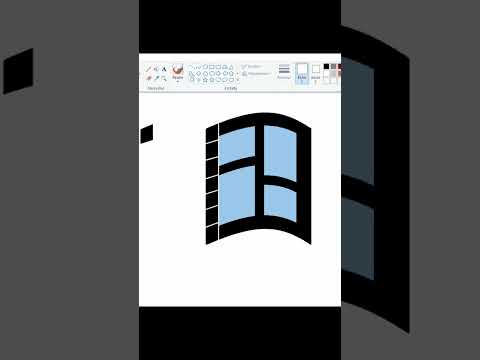 Windows 1 + 98 Logo Fusion in Paint😱😱#shorts #windows #logo