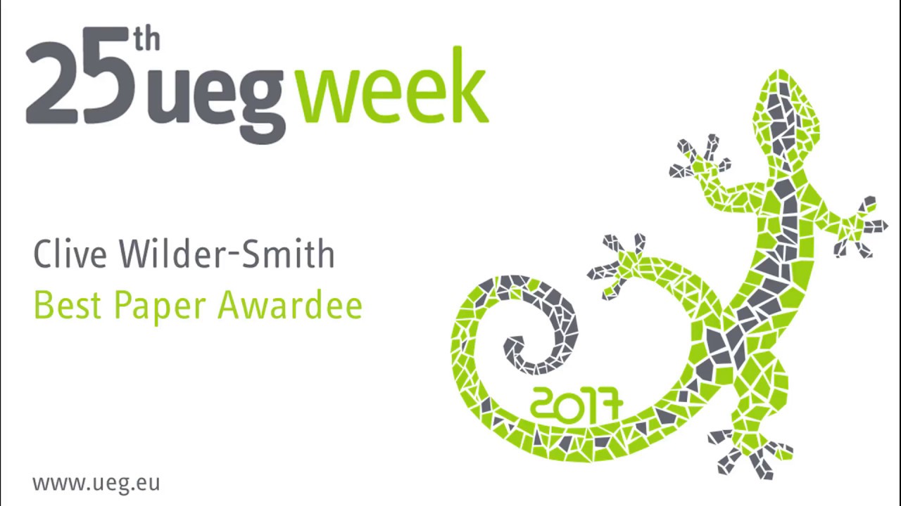 25th UEG Week - UEG Journal Best Paper Awardee: Clive Wilder-Smith