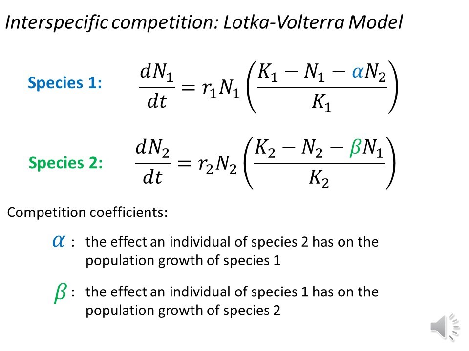 Modelling Interspecific Competition