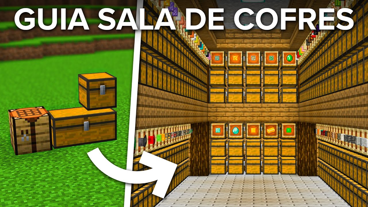Cómo Construir una Sala de Cofres con Clasificación Automática en Minecraft