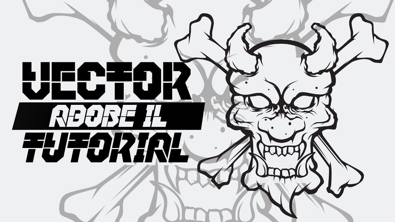 BEGINNER Vector Art Tutorial | Skull Linework