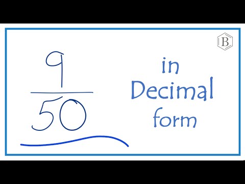 9/50 as a Decimal