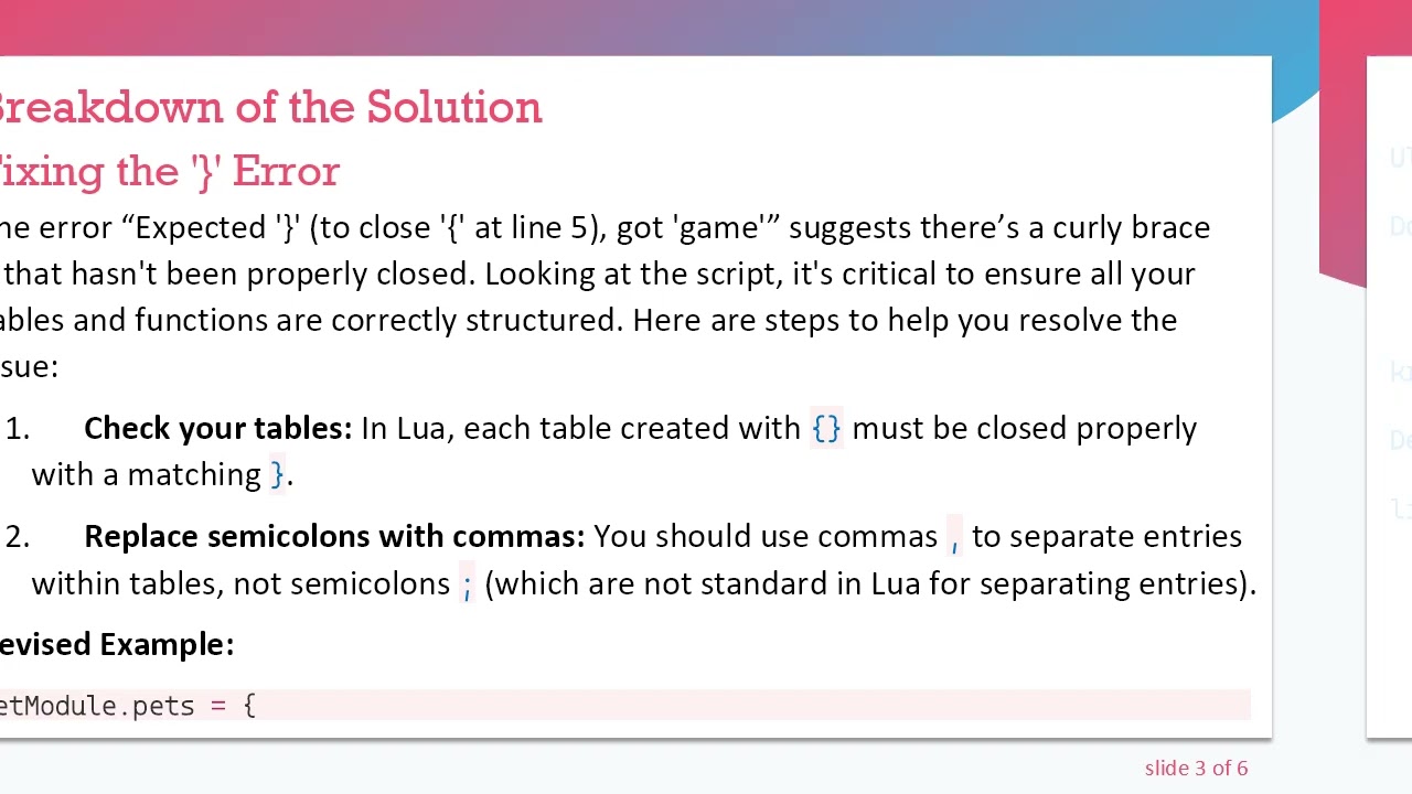 Fixing Roblox Studio Script Errors: How to Handle Common Lua Issues