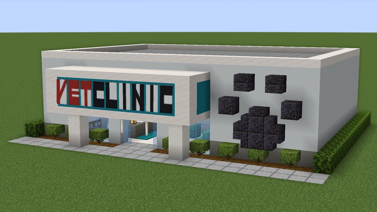 How to Build a Vet Clinic in Minecraft | Animal Hospital Tutorial ...