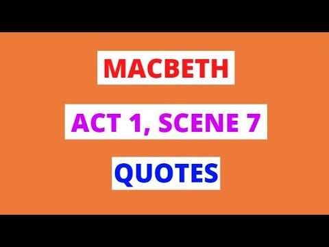 Macbeth: Act 1, Scene 7, Macbeth Quotes Analysis In 60 Seconds! | GCSE English Exams Revision!
